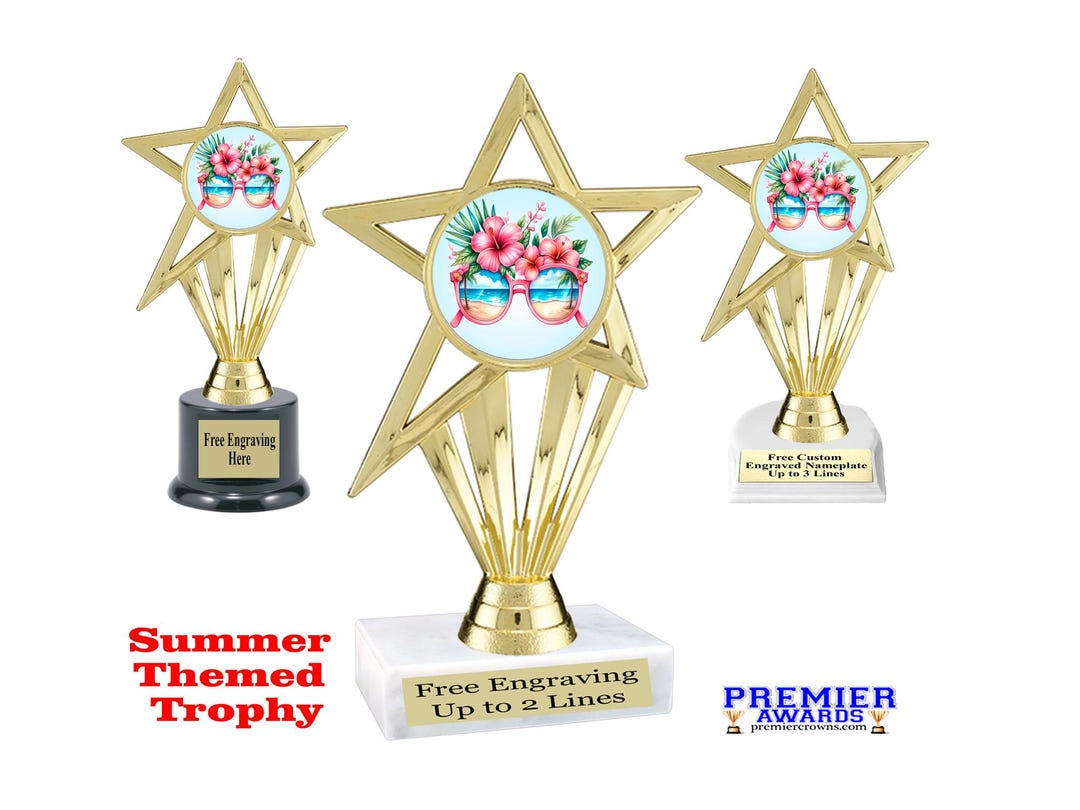 Beach Theme Trophy for Any Themed Event, Contest, Competition or as a ...