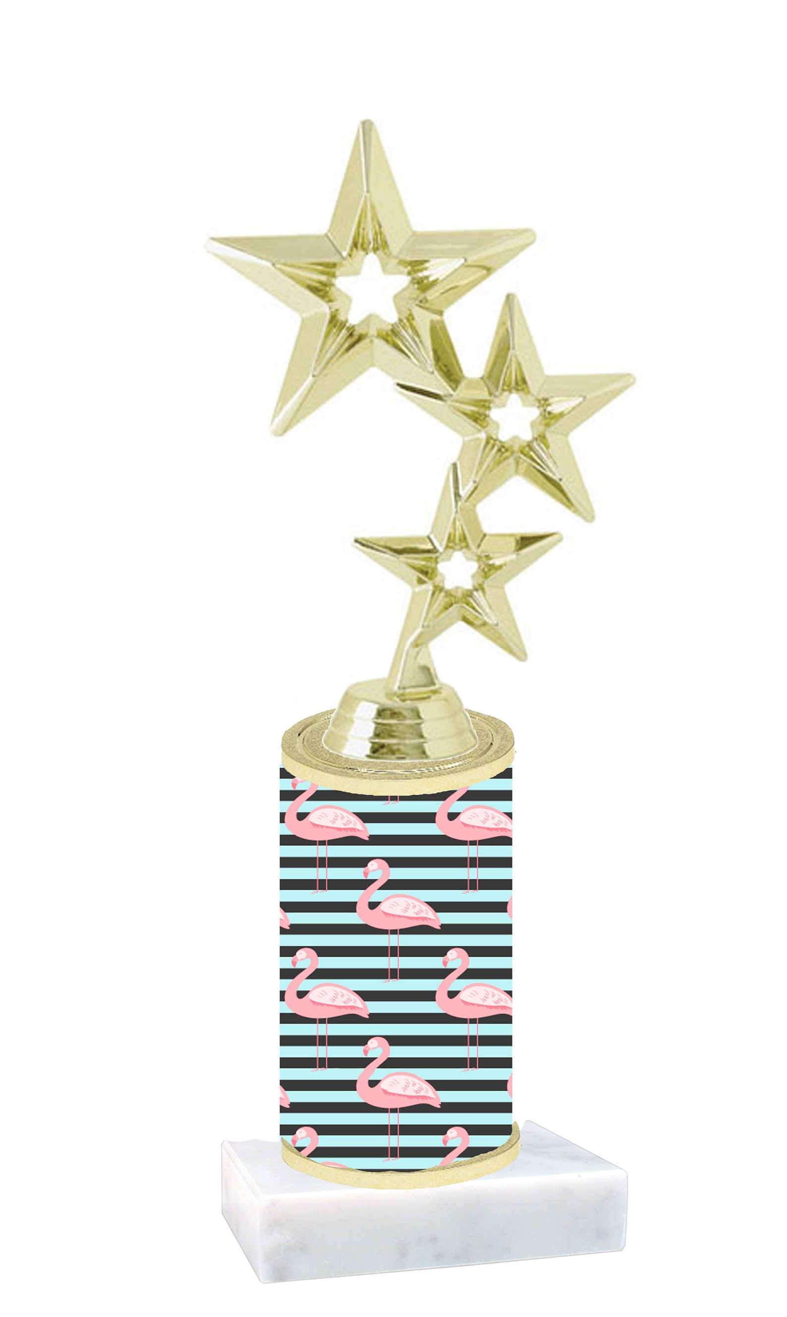 Flamingo theme trophy with choice of figure. Numerous trophy | Etsy