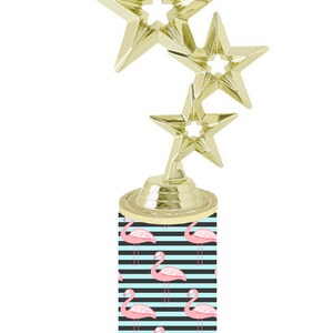 Flamingo Theme Trophy With Choice of Figure. Numerous Trophy Heights ...