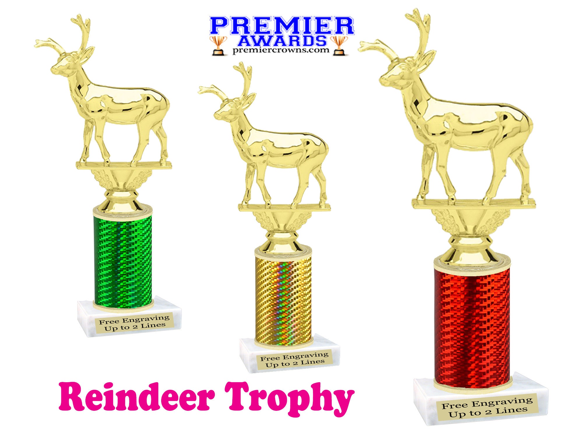Reindeer Theme Trophy. Great for Those Reindeer Games, Reindeer Runs ...