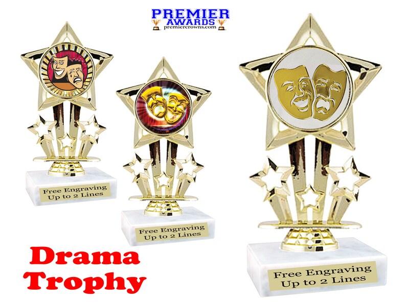 Drama Theme Trophy. Great Award for Schools, Contests, Competitions ...
