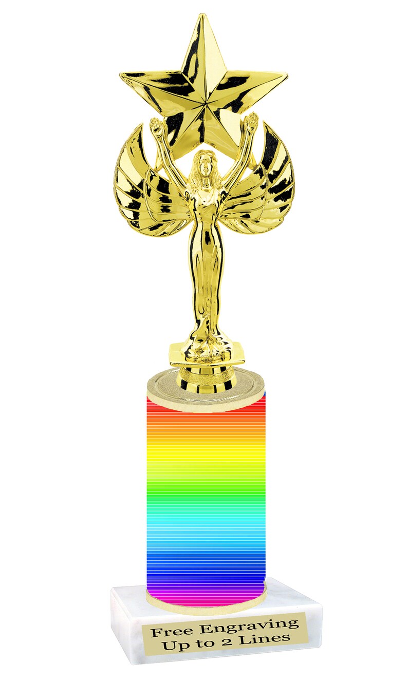 Rainbow Trophy. Great Trophy for Any Event, Competition, Party, Parade ...
