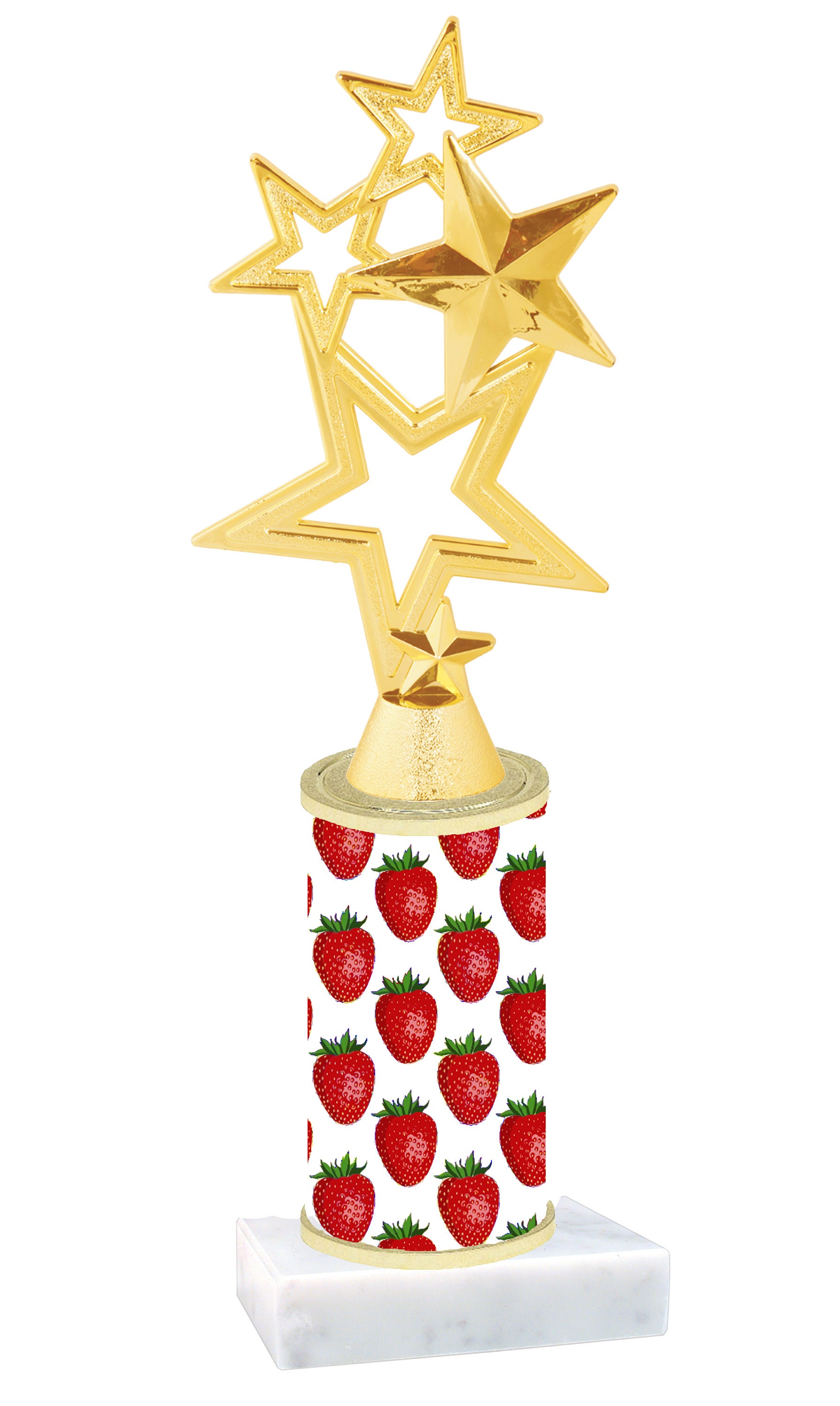 Strawberry theme trophy with choice of figure. Numerous | Etsy