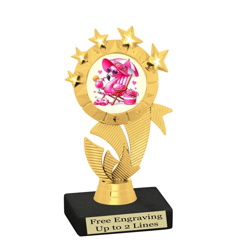 Cute Flamingo Trophy for Any Summer Event, Contest, Competition or as a ...