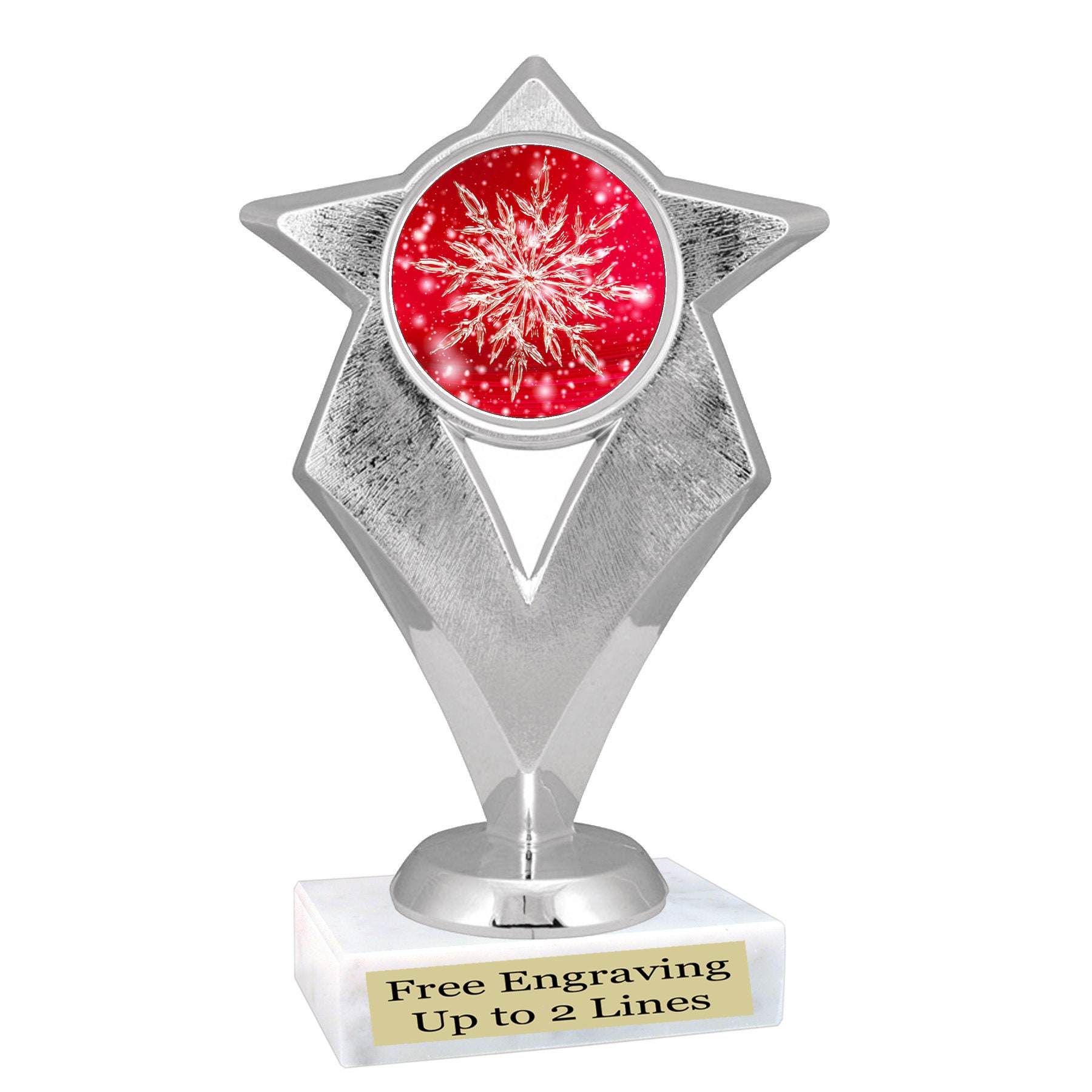 Snowflake Themed Trophy. 6 Tall. Great Trophy for Any Christmas ...