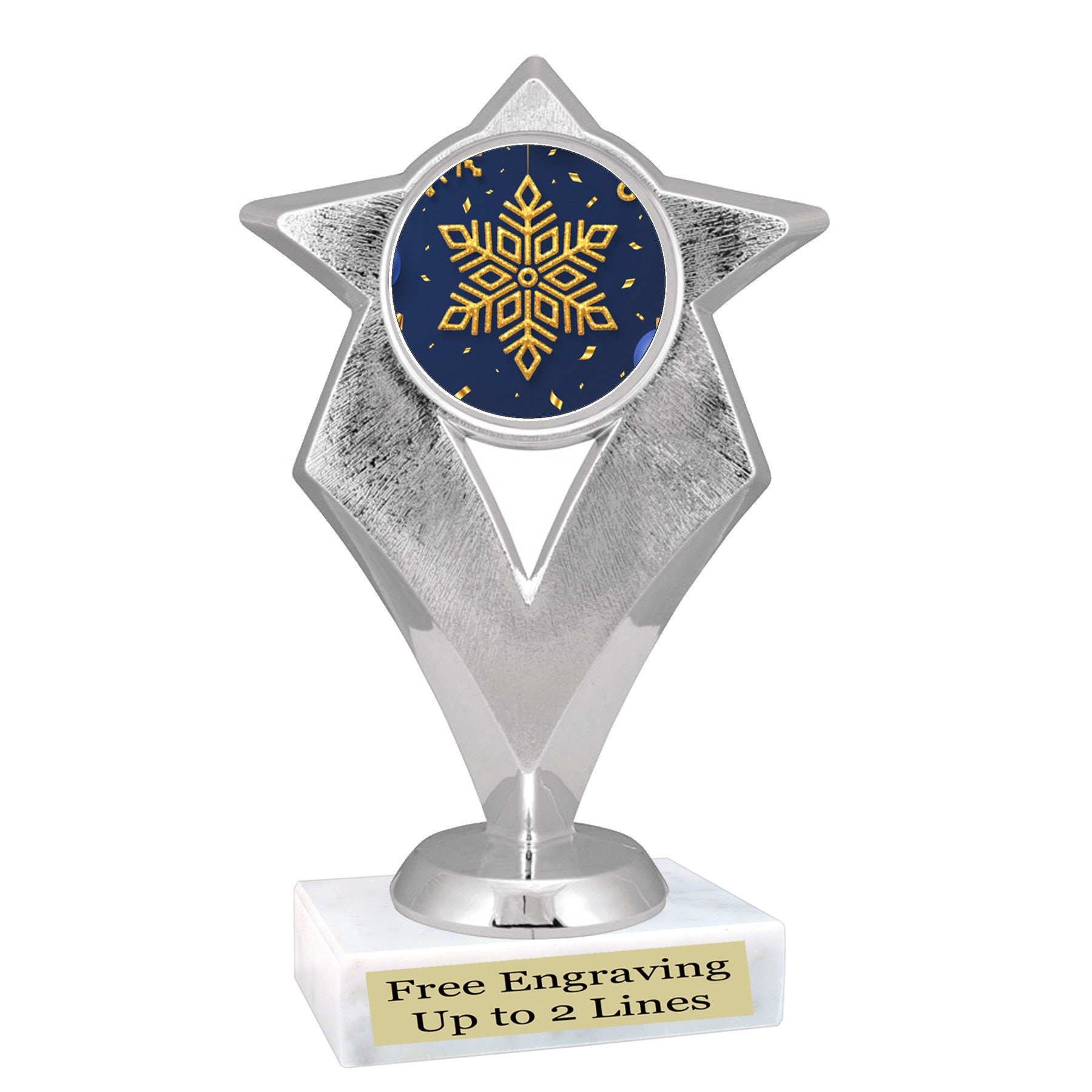Snowflake Themed Trophy. 6 Tall. Great Trophy for Any Christmas ...