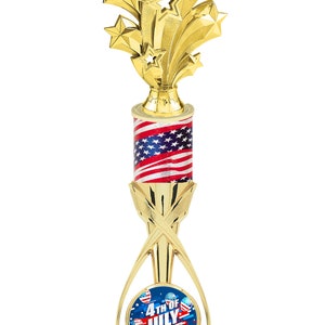 Patriotic - 4th of July Trophy. 14" Tall. Show off Your Patriotic ...
