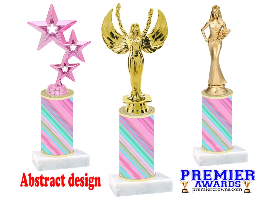 Abstract Design Trophy With Choice of Figure. Numerous Trophy Heights ...