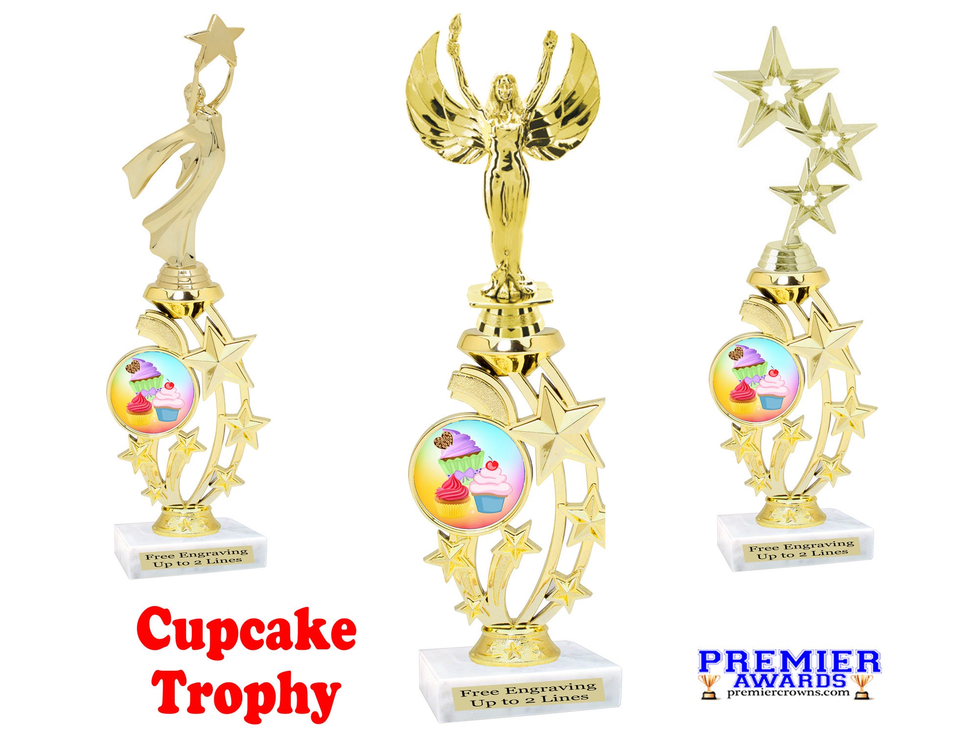 Cupcake theme trophy. 12 tall. Great award for any | Etsy