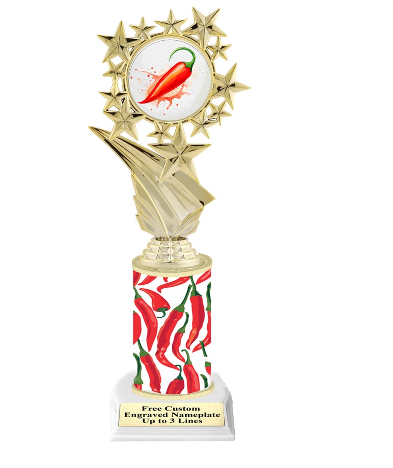 Chili Pepper Trophy. Choice of Artwork and Trophy Height. Great for ...