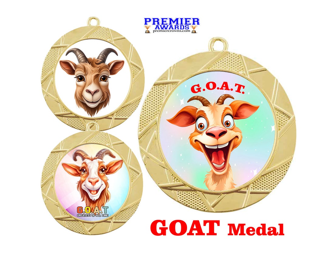 GOAT Medal. Medal With Choice of 9 Designs for the GOAT in Your Life ...