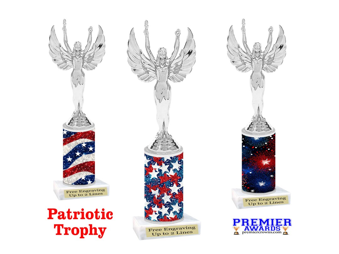 Patriotic Themed Trophy With Choice of Column Design. Great for Your ...