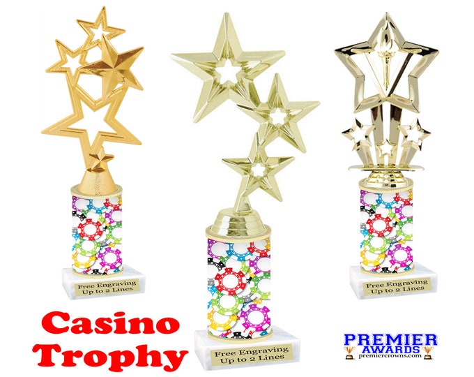 Casino theme Trophy. Great trophy for your next family game | Etsy