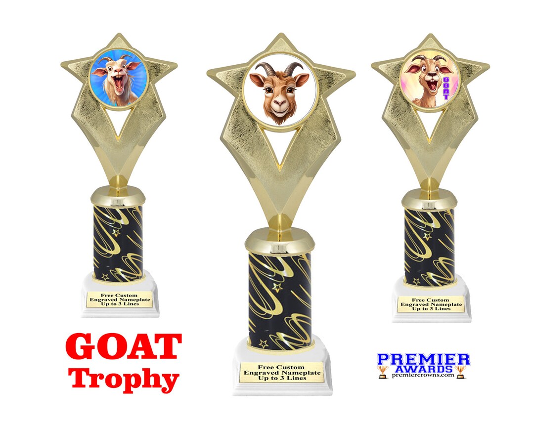 GOAT Trophy With Choice of Art Work. Great Trophy All of the Goats in ...