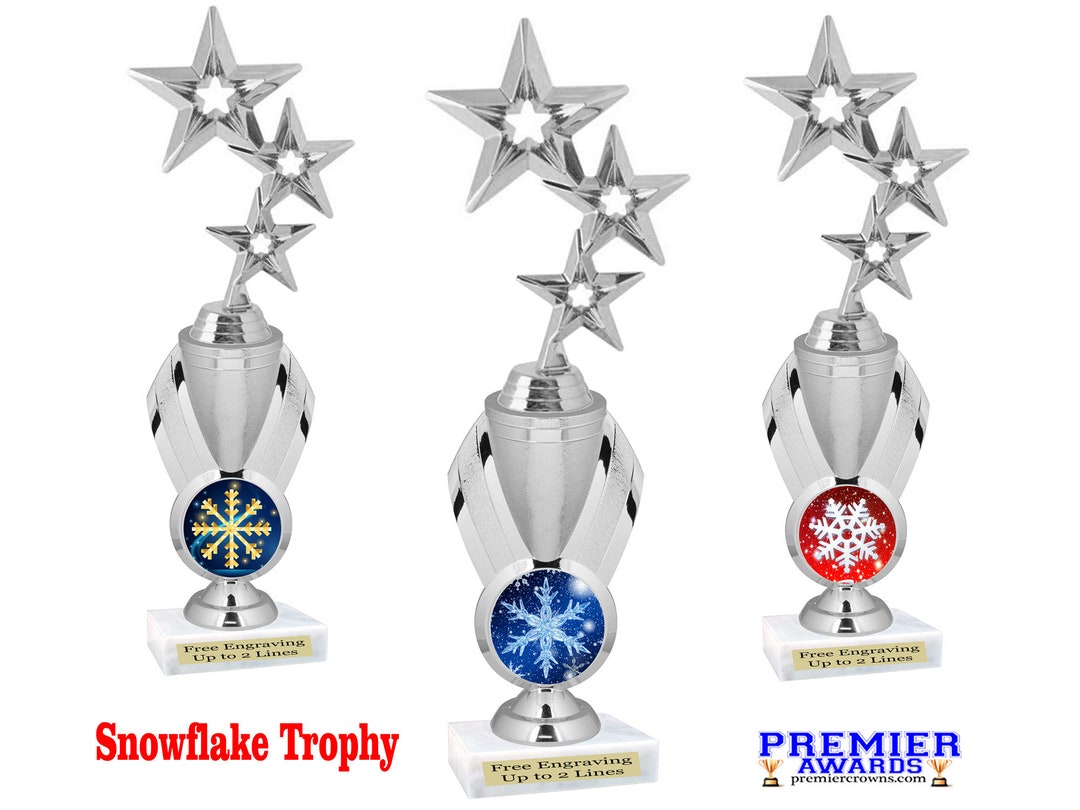 Snowflake Trophy. Great Trophy for Your Holiday Events, Santa Runs ...