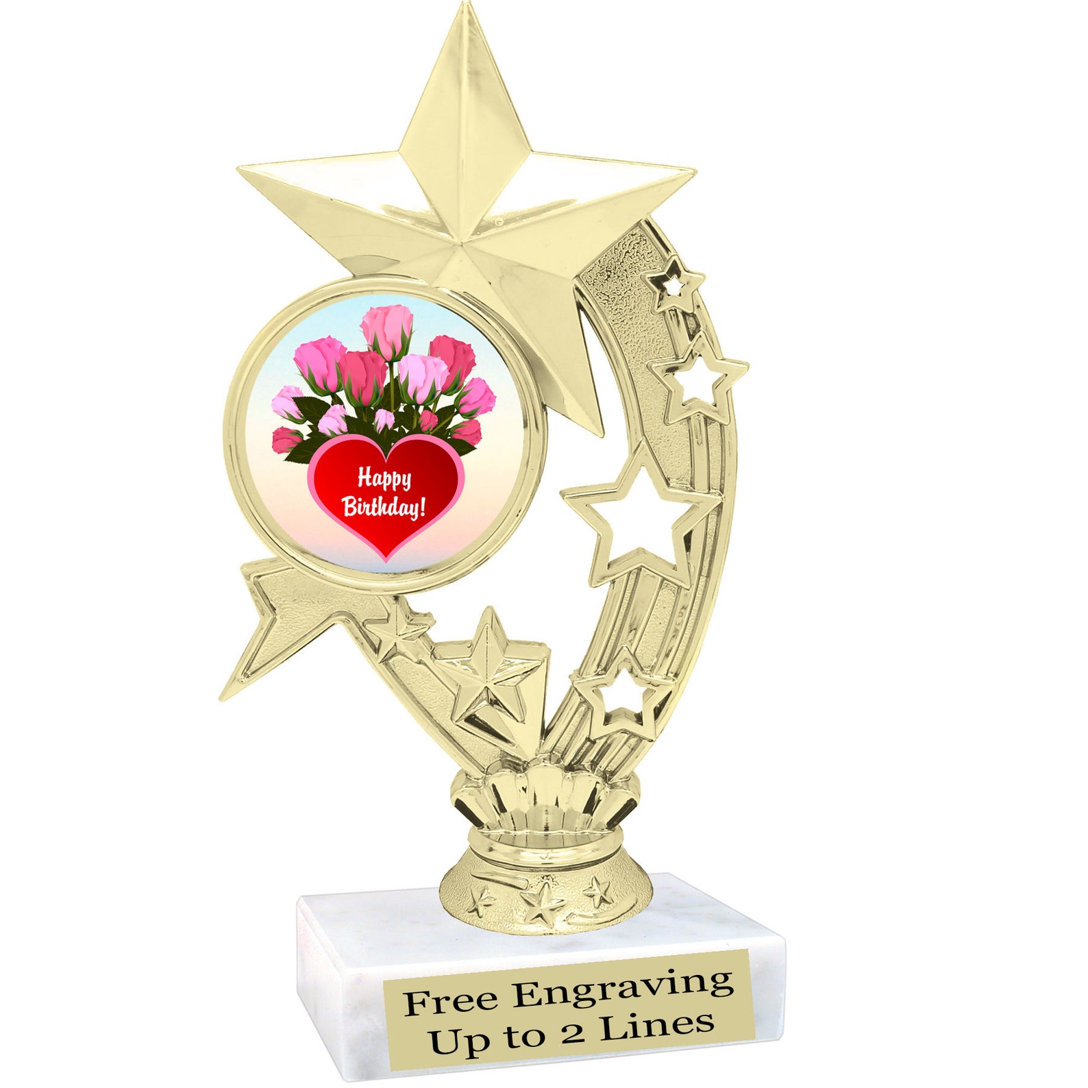 Birthday Theme Trophy With Choice of 8 Designs. Celebrate Their Day ...