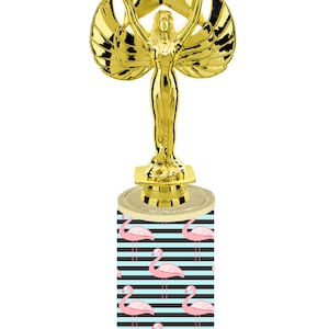 Flamingo Theme Trophy With Choice of Figure. Numerous Trophy Heights ...