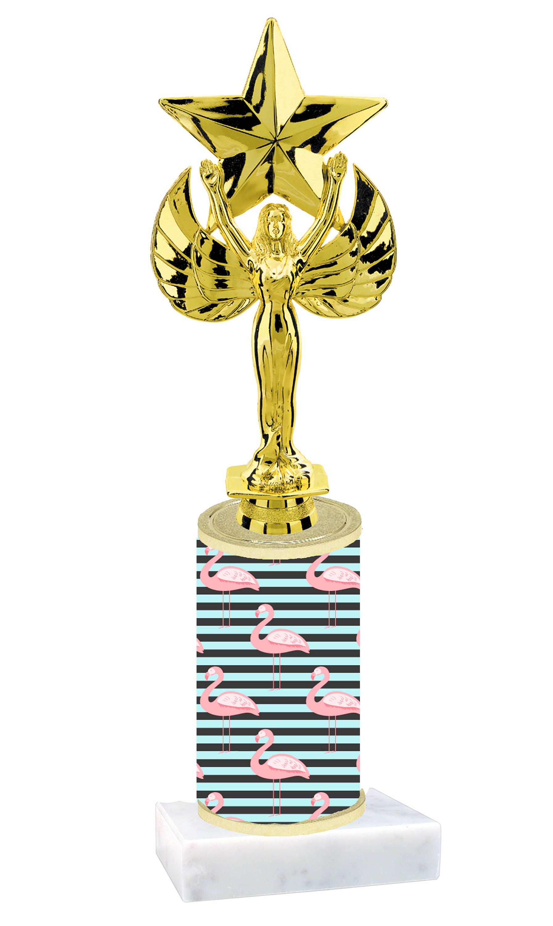 Flamingo Theme Trophy With Choice of Figure. Numerous Trophy Heights ...