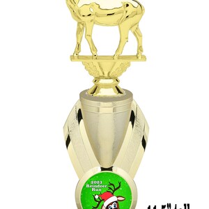 Reindeer Run Trophy. Great Trophy for Your Holiday Events, Reindeer ...