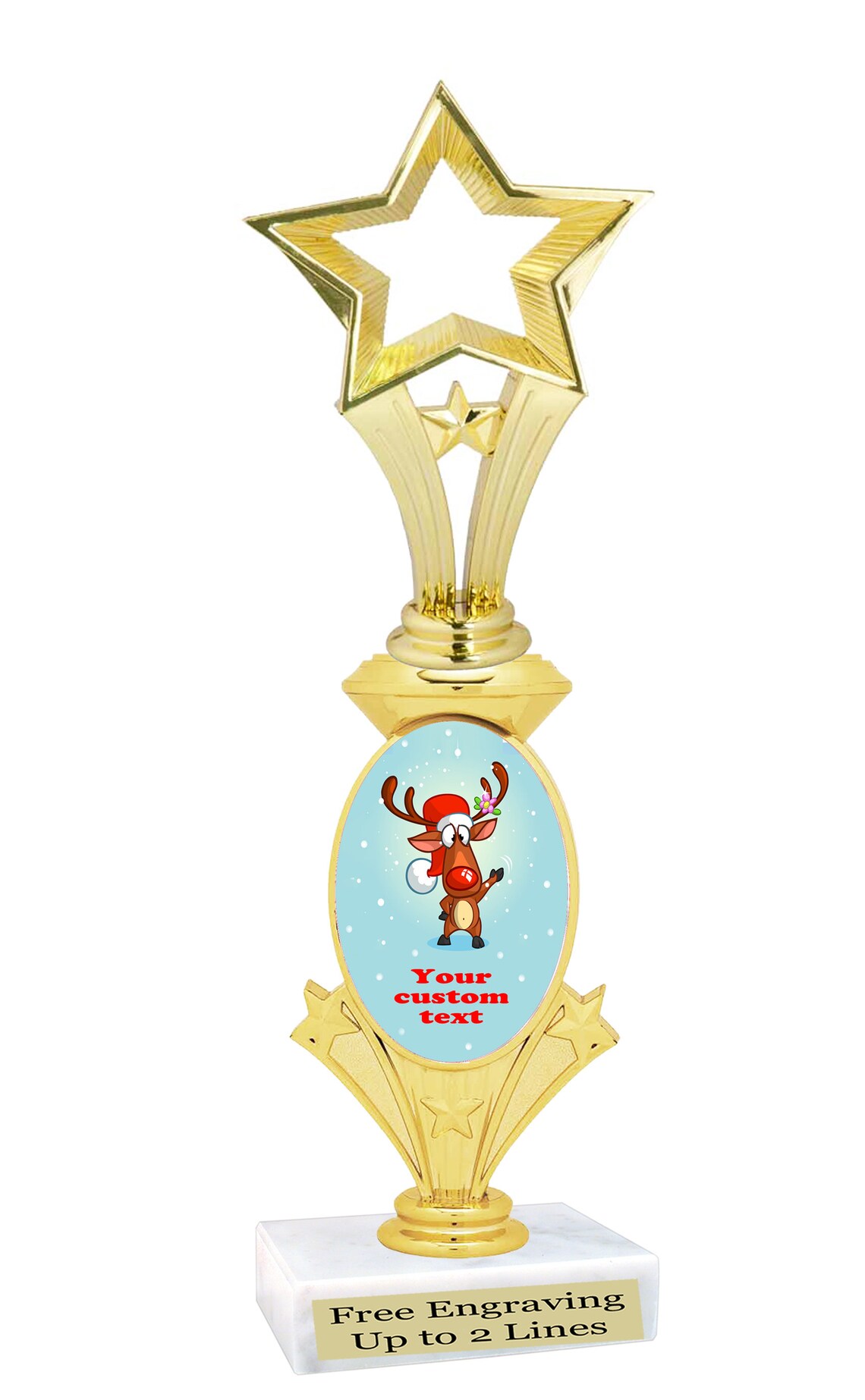 Custom Reindeer Trophy. Great Trophy for Your Holiday Events - Etsy