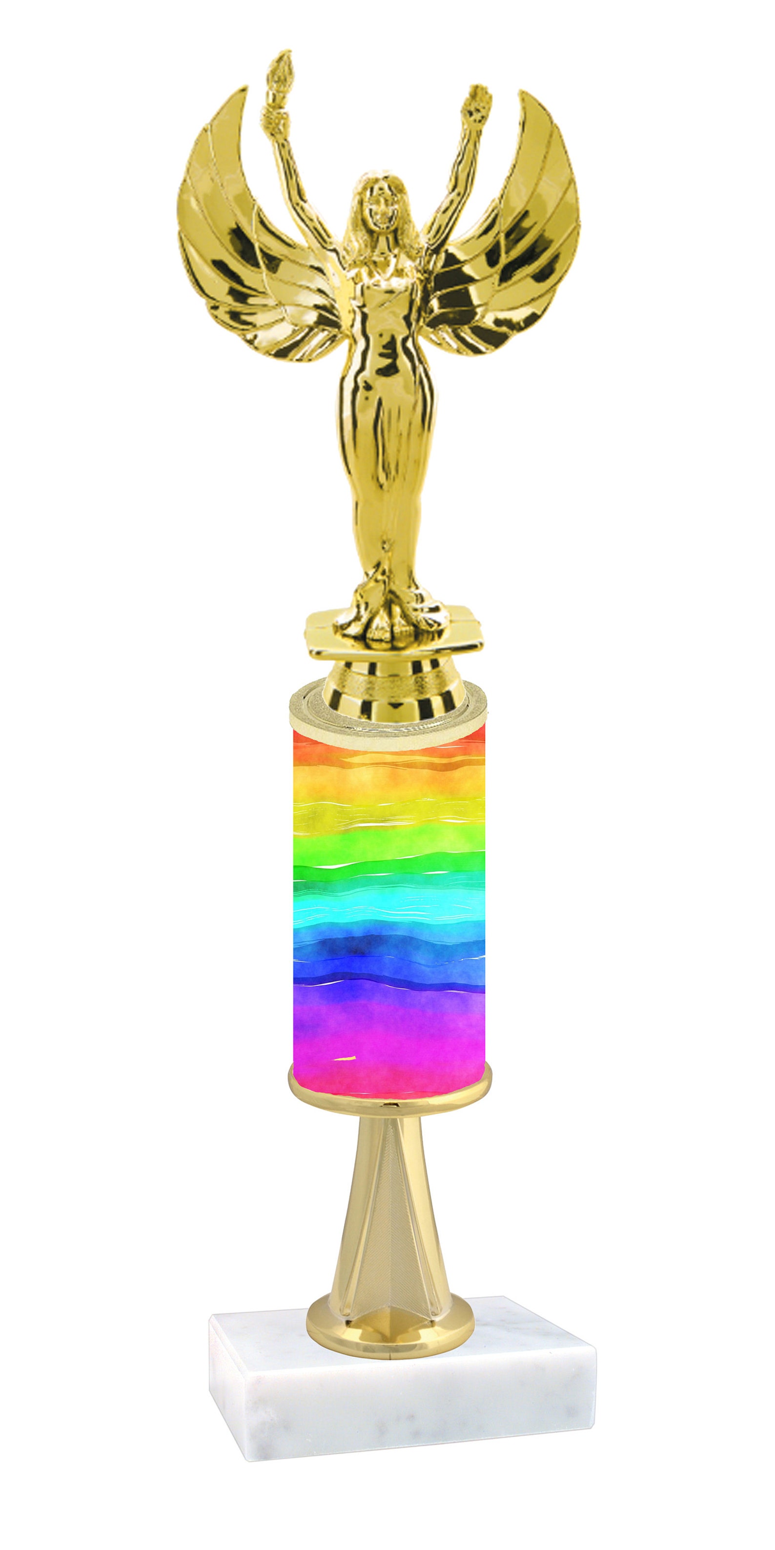 Rainbow Theme Trophy With Choice of Figure. Numerous Trophy - Etsy