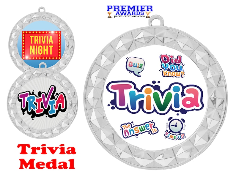 Trivia Medal. Great Trophy for Your Next Family Game Night And/or ...
