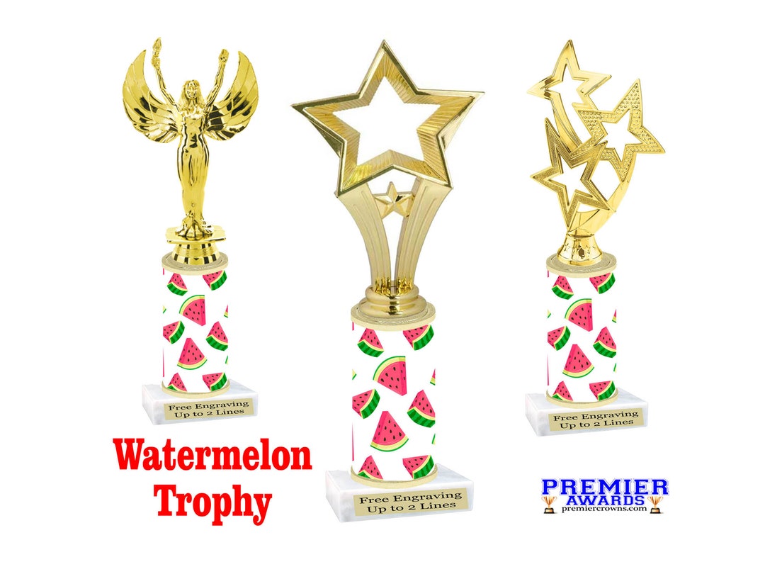 Watermelon Theme Trophy With Choice of Figure. Great for Your Eating ...