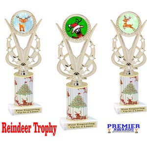 Reindeer Theme Trophy. Great Award for You Holiday Events, Contests ...