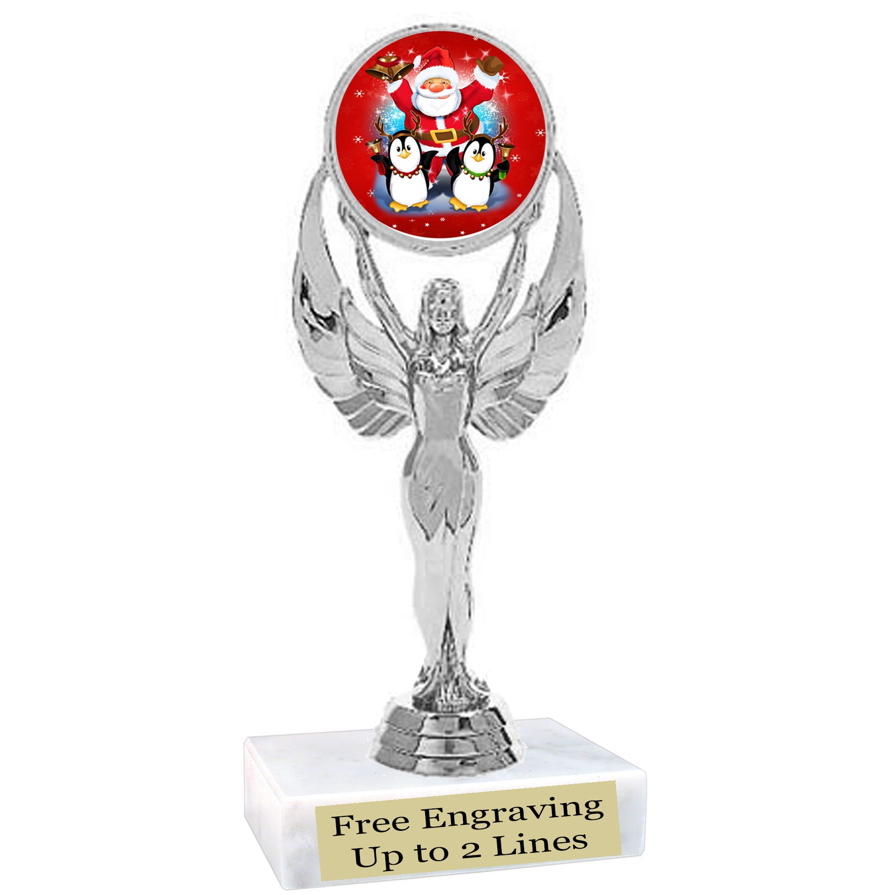 Christmas Winter Theme Trophy With Silver Figure and Choice - Etsy UK