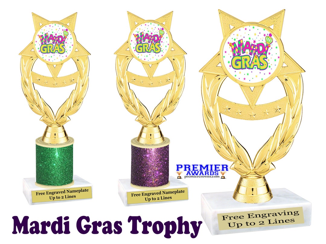 Mardi Gras Trophy. Great Trophy for Any Event, Competition, Party ...