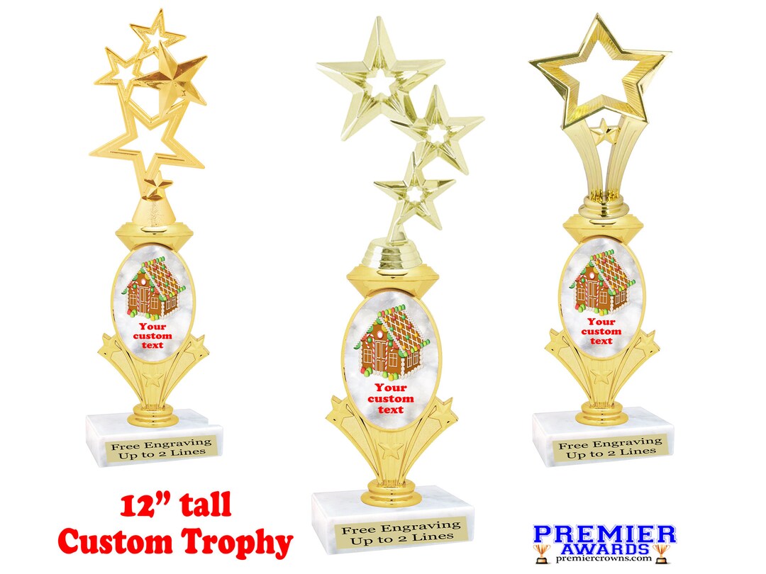 Custom Gingerbread Trophy. Great Trophy for Your Holiday Events ...