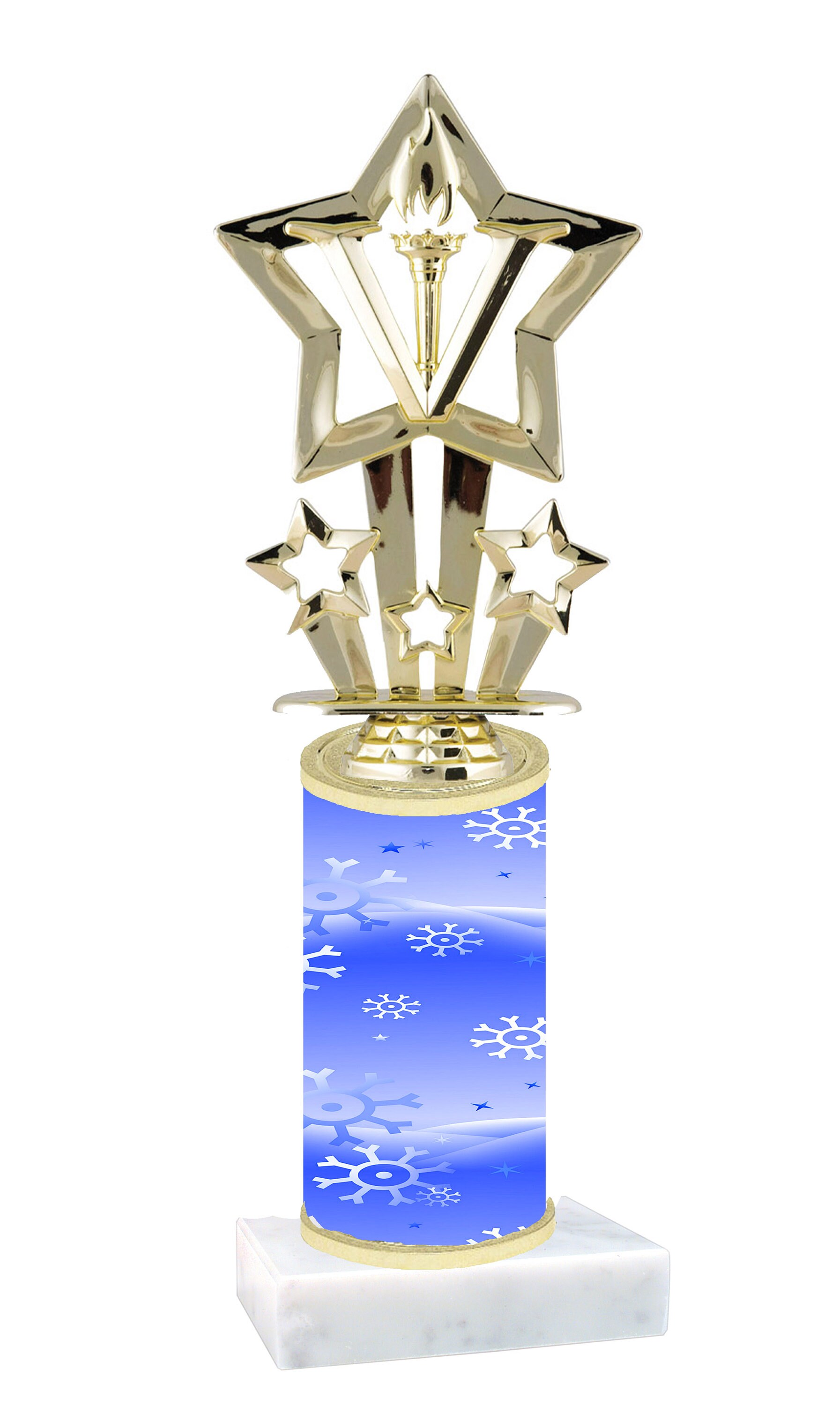 Christmas Winter theme trophy with choice of figure on | Etsy