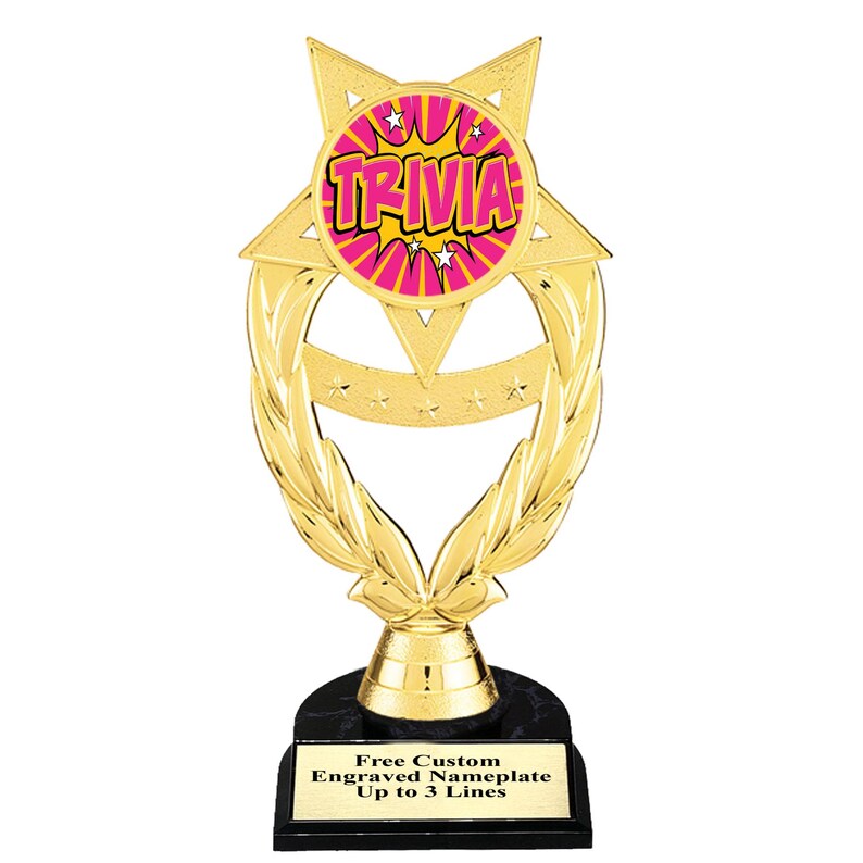 Trivia Trophy. Great for Your Bar Trivia, Family Game Night, and Your ...