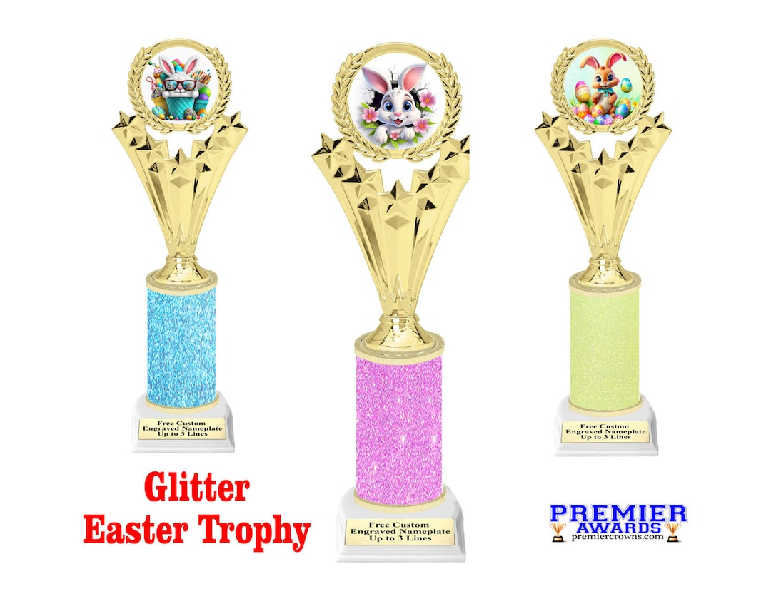 Glitter Easter Trophy. Great for All of Your Easter Events, Contests ...