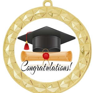 Graduation Theme Medal. Choice of 7 Designs. Includes Free Neck Ribbon ...