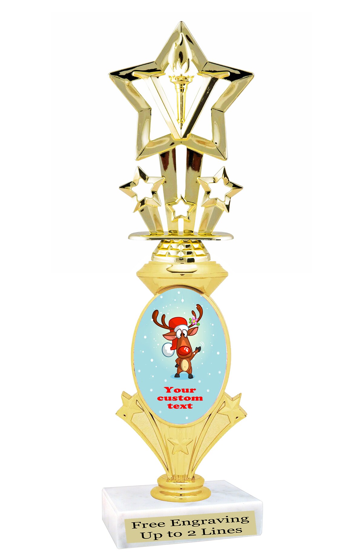 Custom Reindeer Trophy. Great Trophy for Your Holiday Events - Etsy