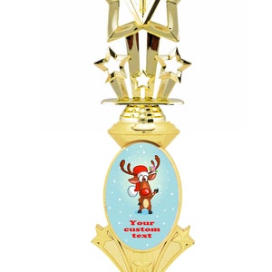 Custom Reindeer Trophy. Great Trophy for Your Holiday Events, Pageants ...