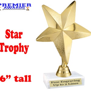 Gold Star Trophy. Perfect for Any Event, Contest, Pageant or Just for ...