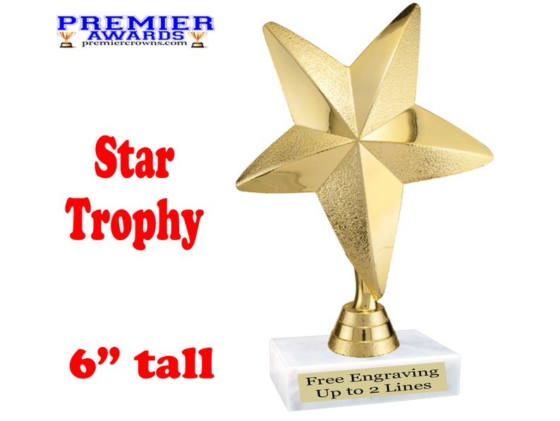 Gold Star Trophy. Perfect for Any Event Contest Pageant or - Etsy