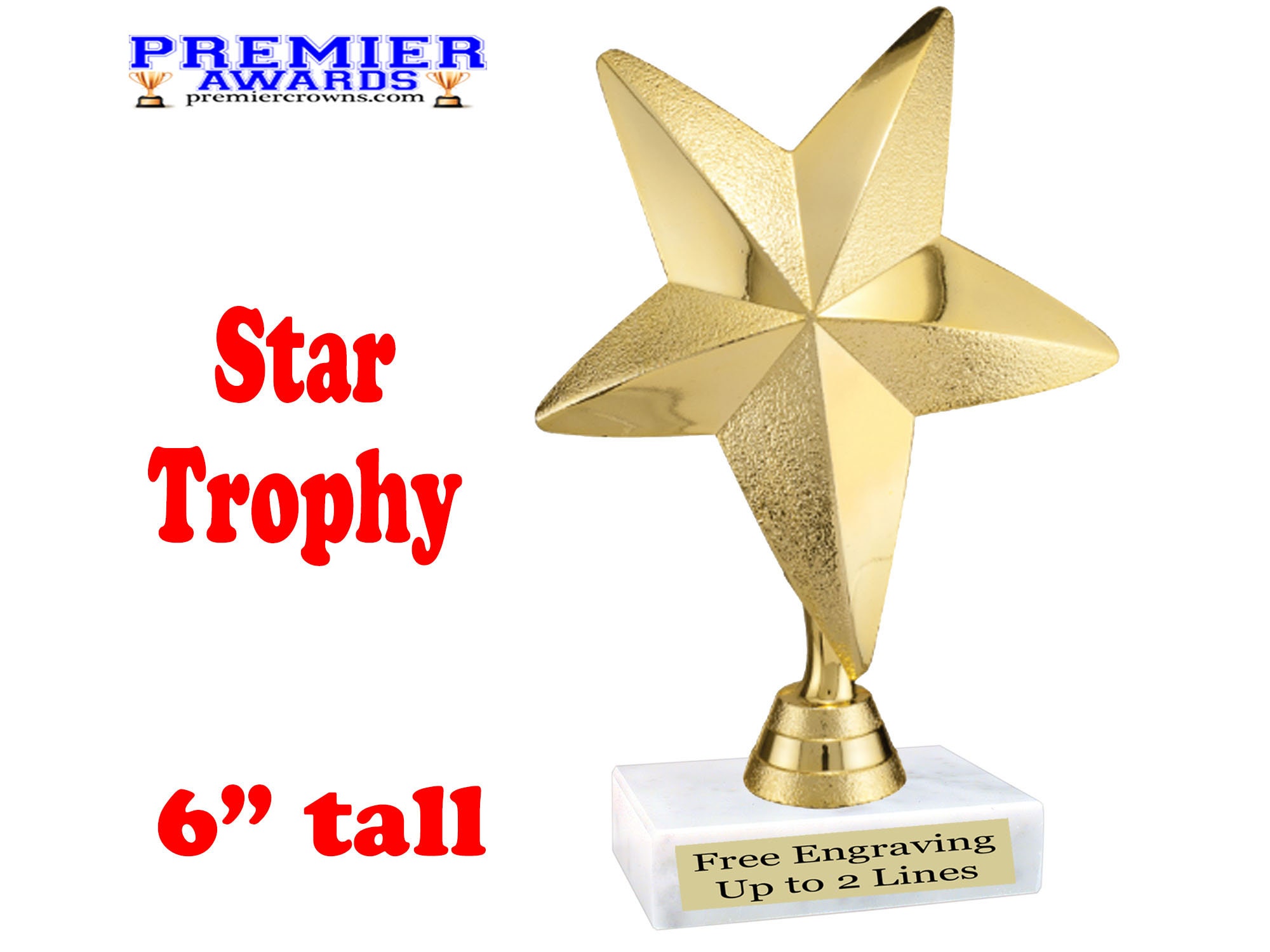 Gold Star Trophy. Perfect for Any Event, Contest, Pageant or Just for ...