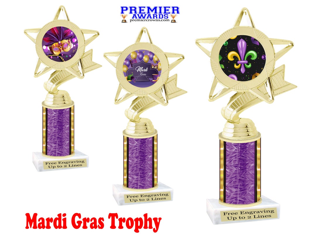 Mardi Gras Trophy. Great Trophy for Any Event, Competition, Party ...