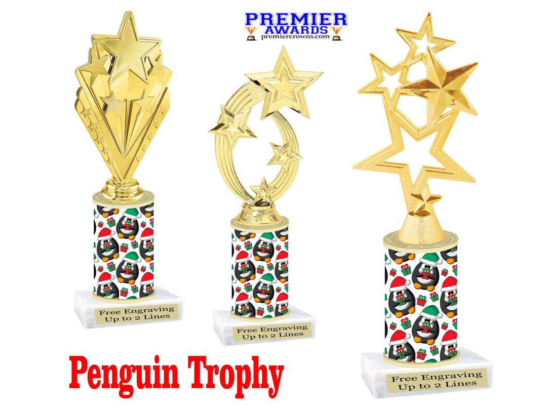 Penguin Theme Trophy. Great for All of Your Holiday Contests, Events ...