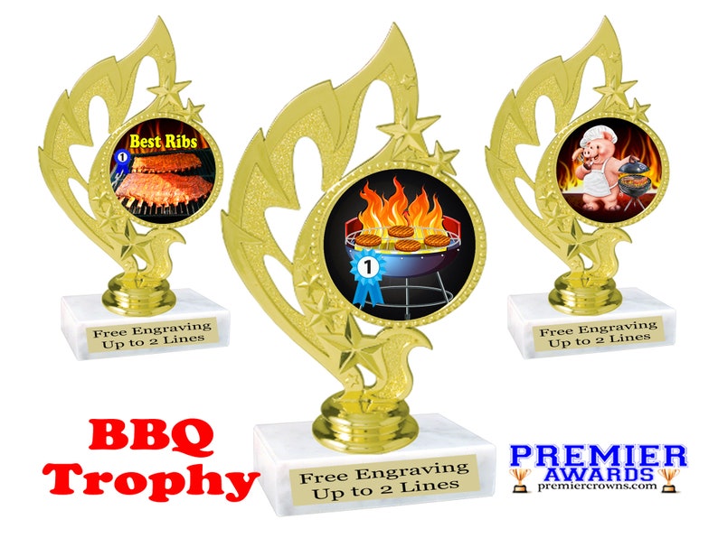 BBQ Cook off Trophy. 6 Tall With Choice of Art Work. - Etsy
