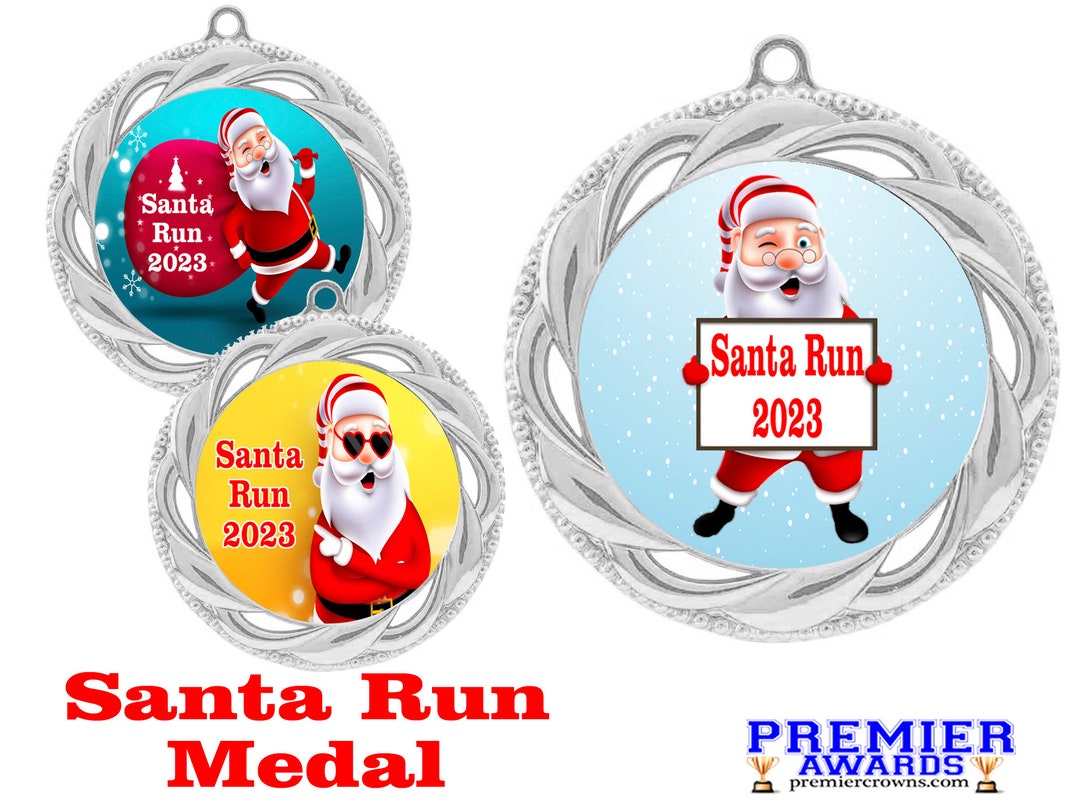 Santa Run Theme Medal. Great Medal for All of Your Santa Run ...