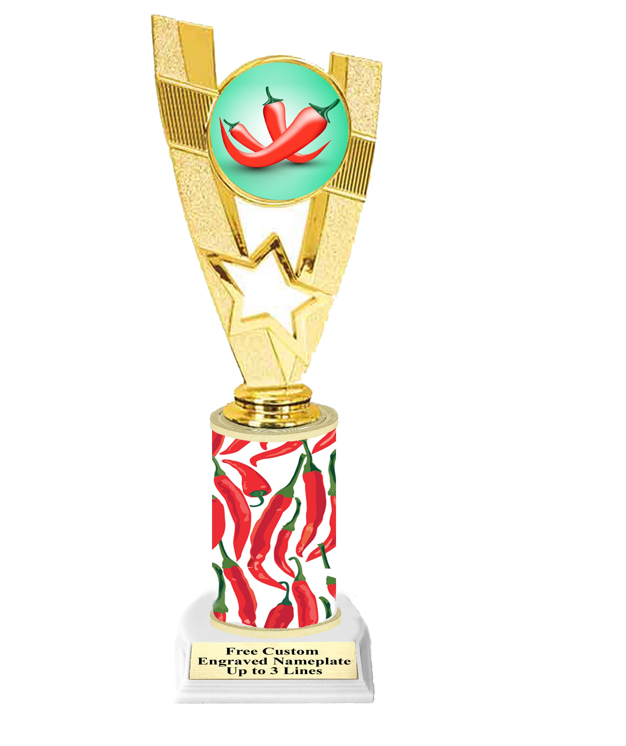 Chili Pepper Trophy. Choice of Artwork and Trophy Height. Great for ...