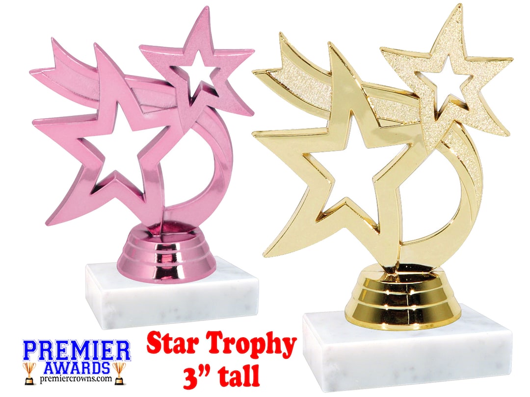 Star Trophy. 3" Tall. Great Petite Trophy for Large Groups, Events, or ...