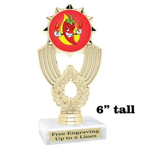 Chili - Salsa - BBQ Trophy. 6" Tall With Choice of Art Work. Great ...