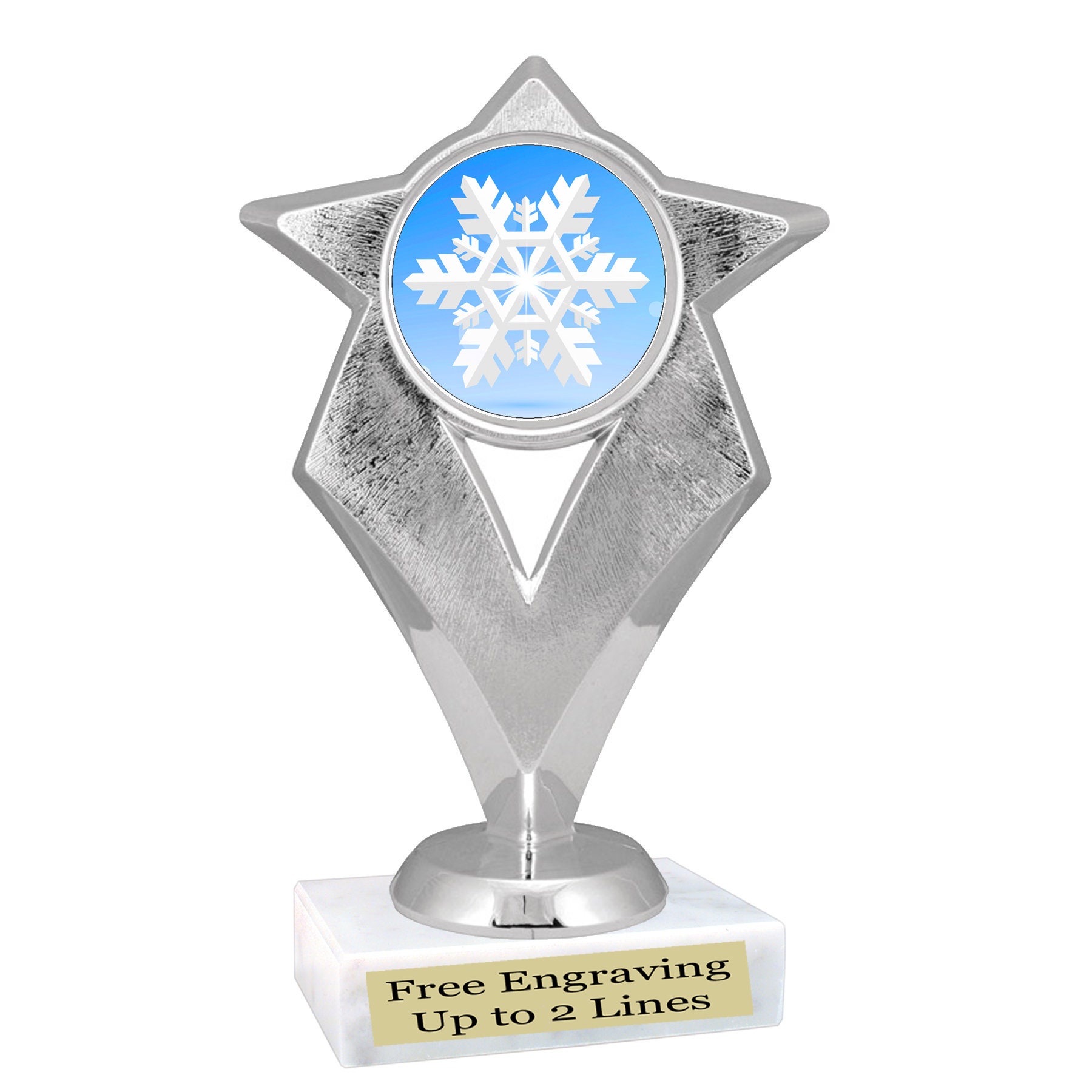 Snowflake Themed Trophy. 6 Tall. Great Trophy for Any Christmas ...
