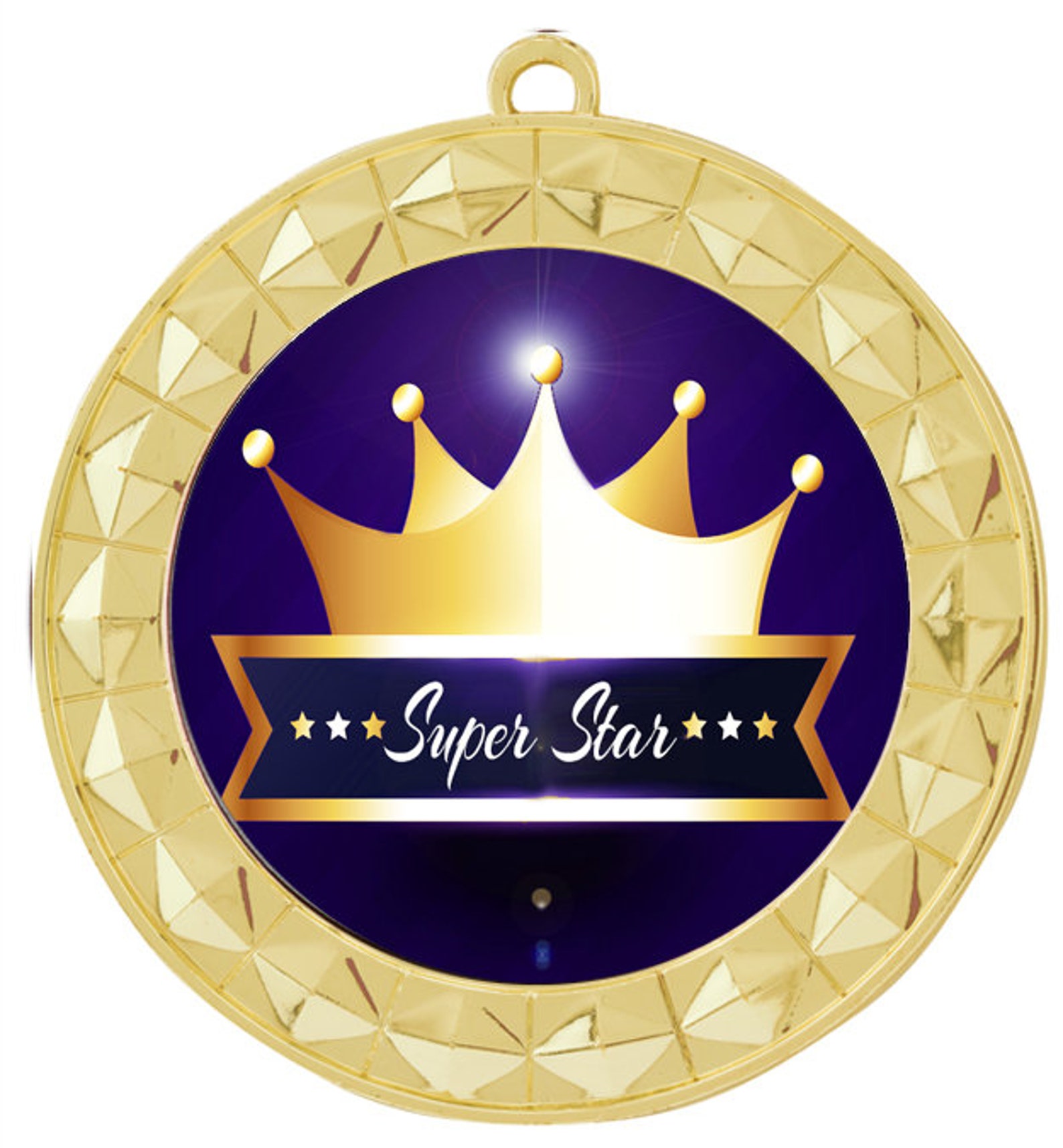 Gold Medal With Super Star Insert. Includes Free Neck Ribbon - Etsy