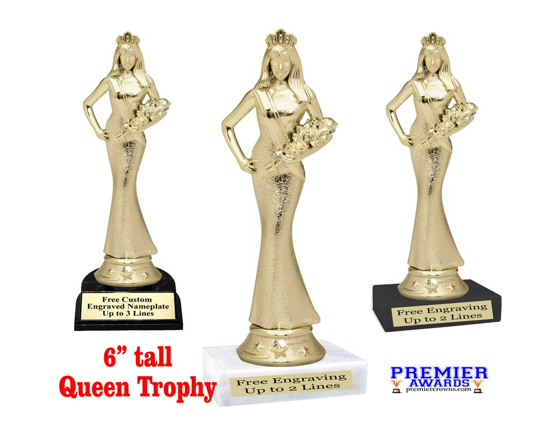 Beauty Queen Trophy. 6" Tall. Great Participation Award, Party Favor ...